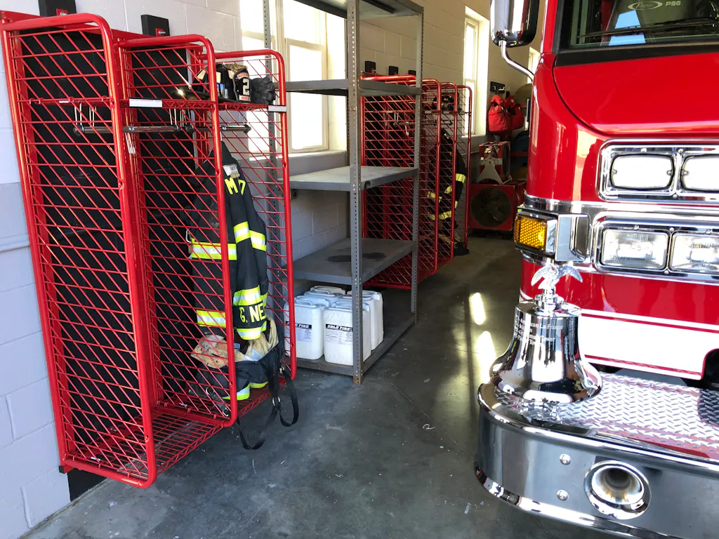 Red Rack Wall Mounted Gear Storage - 20" Wide