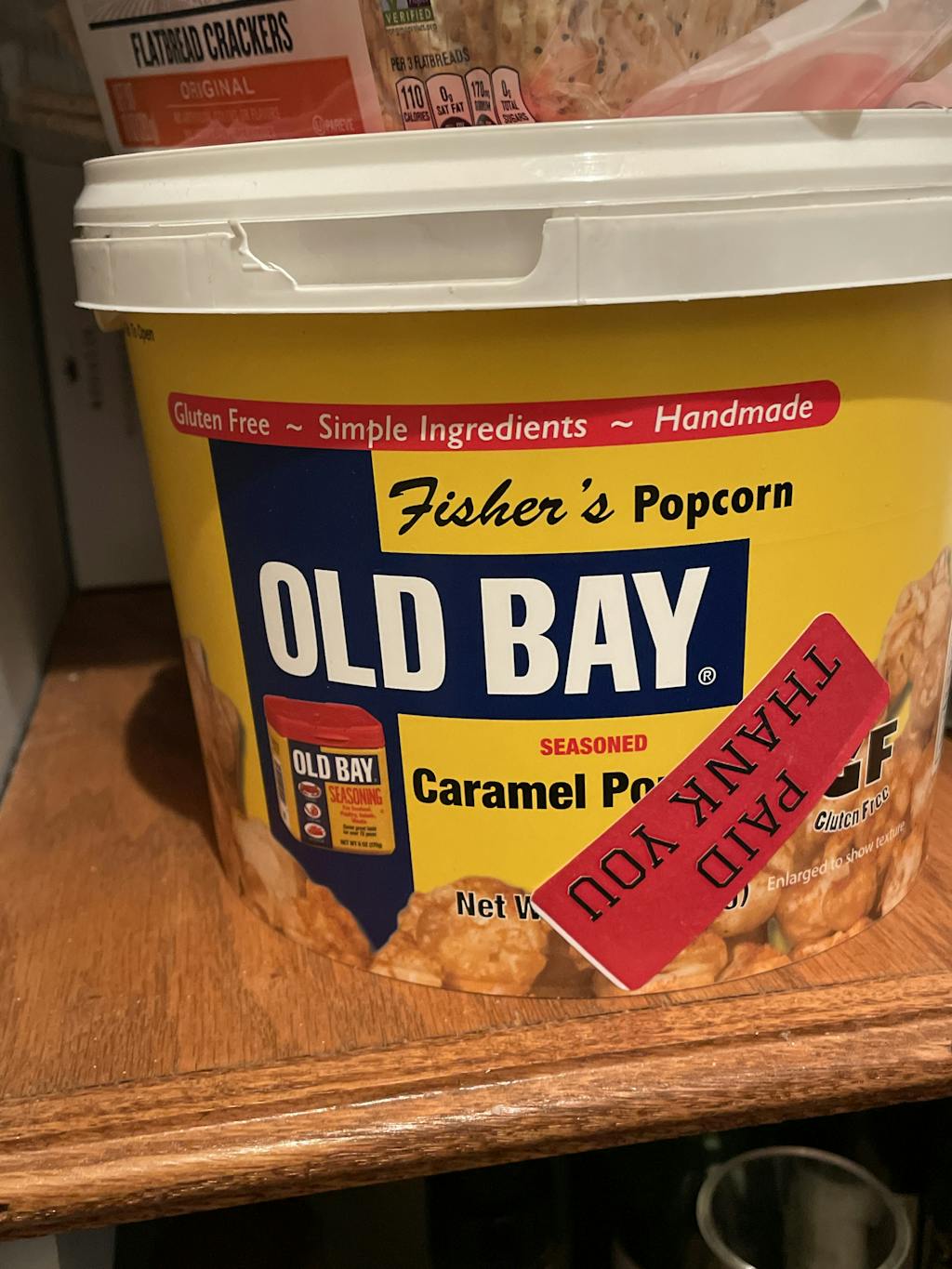Fisher's Popcorn - Plastic Tub