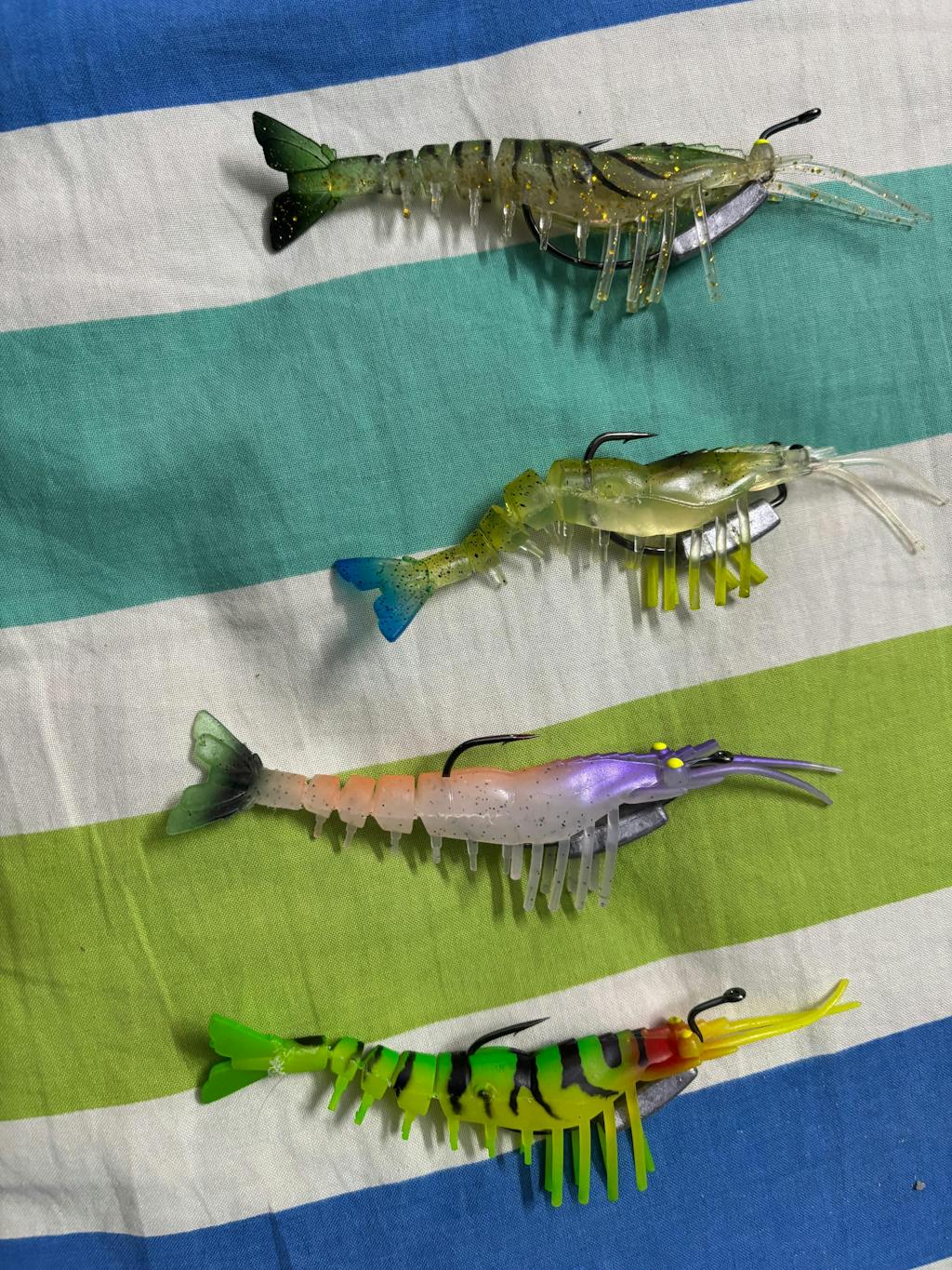 Gfin Crazy Shrimp Soft Plastic Baits With Jig Head | 5 Inch