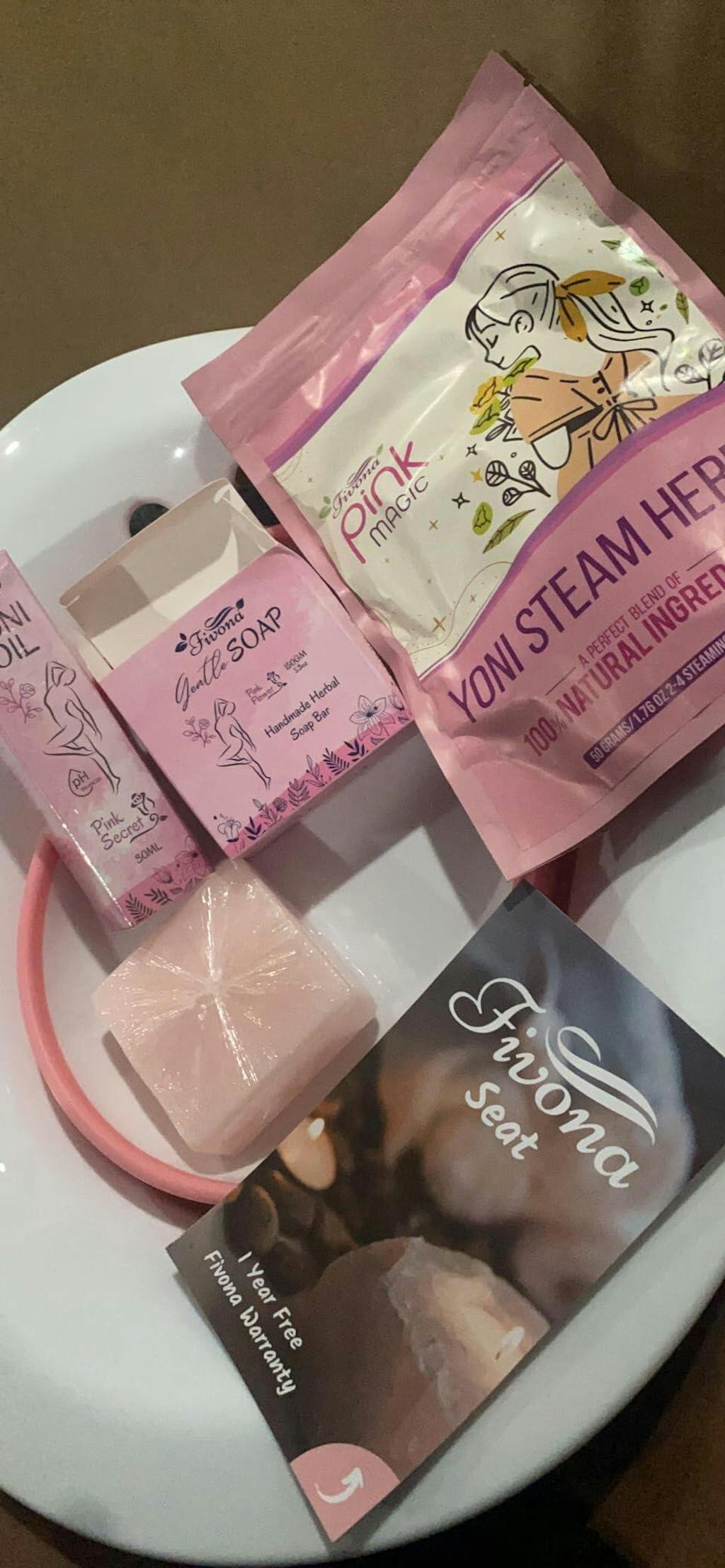 Fivona 5-in-1 Yoni Steam Kit - Seat, Herbs, Yoni Oil, Herbal Soap, Bag ...