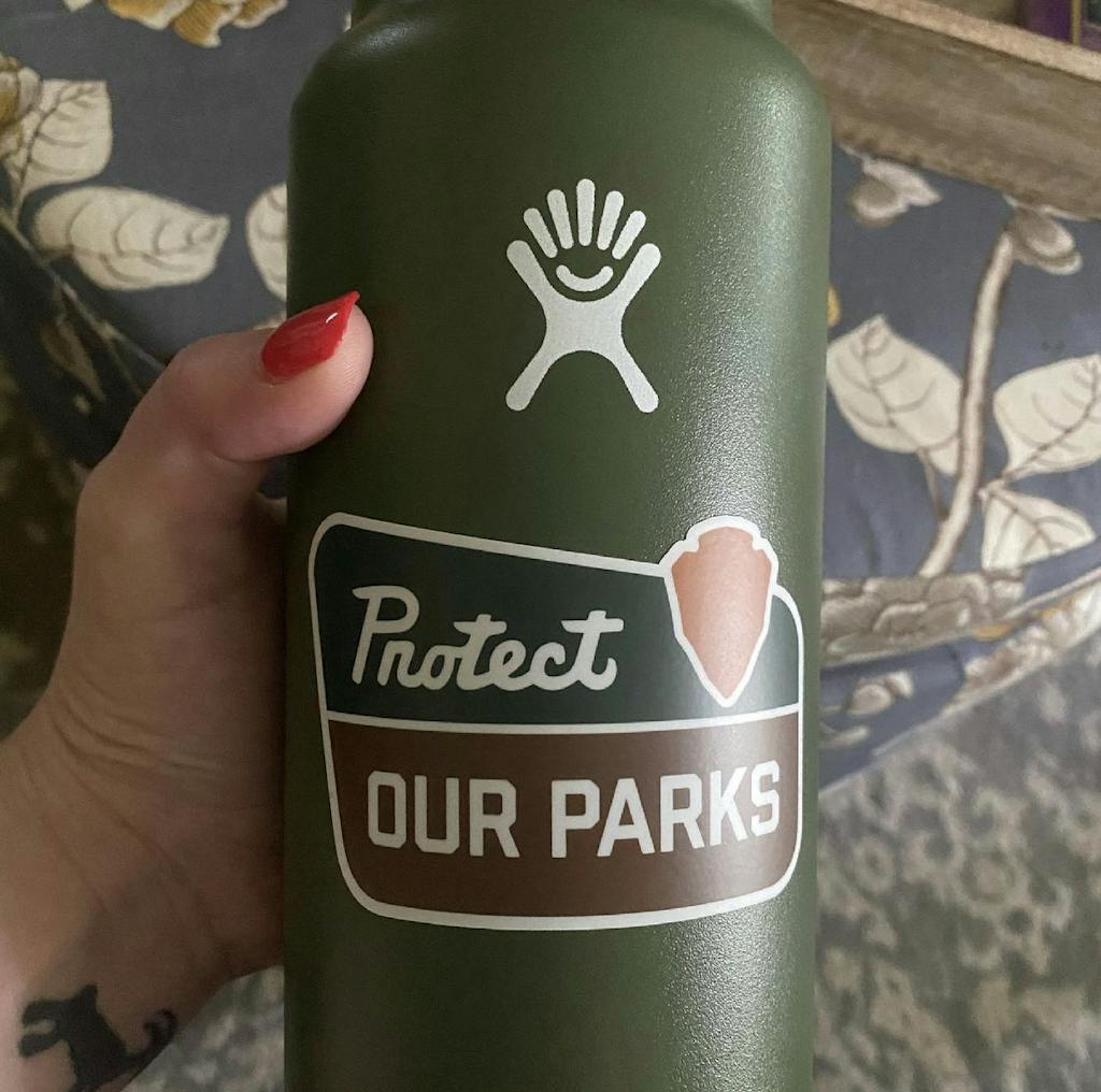 "Protect Our Parks" Stickers | Stickers from Flags for Good