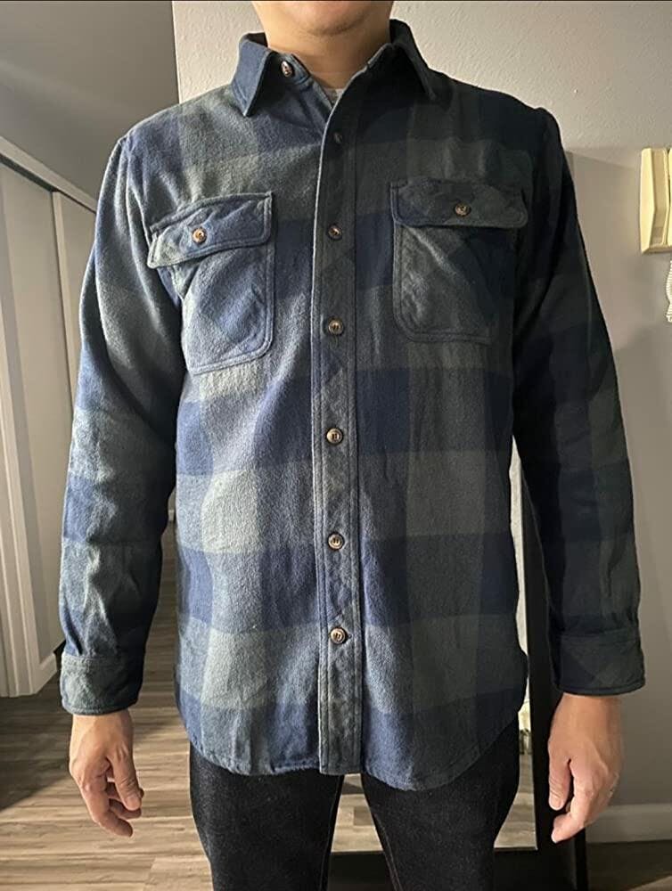 Mens Heavy Flannel Shirts,Double Brushed Cotton 10.6oz – FlannelGo