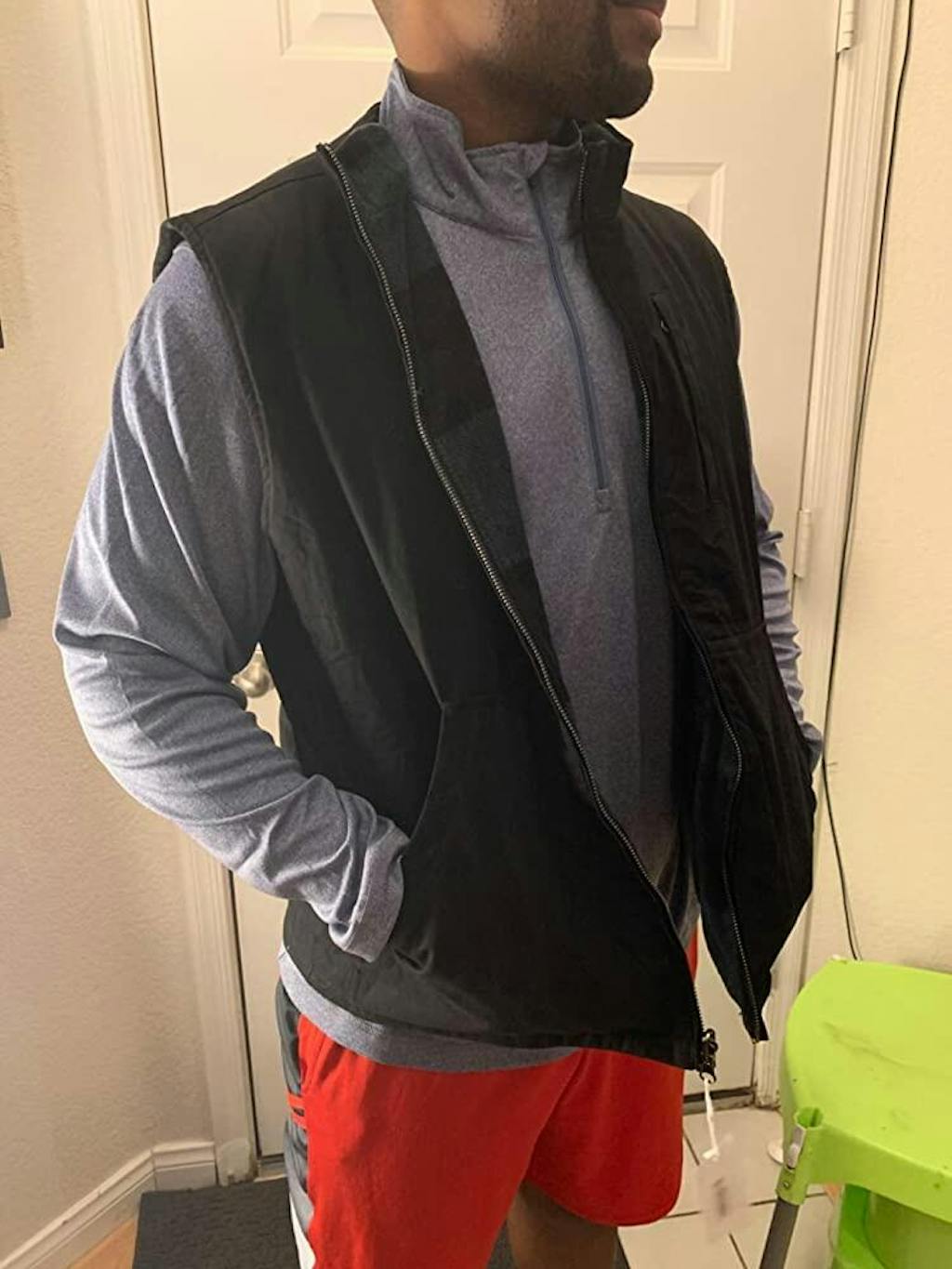 Men's Reversible Vest Plaid Fleece Lined Outdoor Vests – FlannelGo