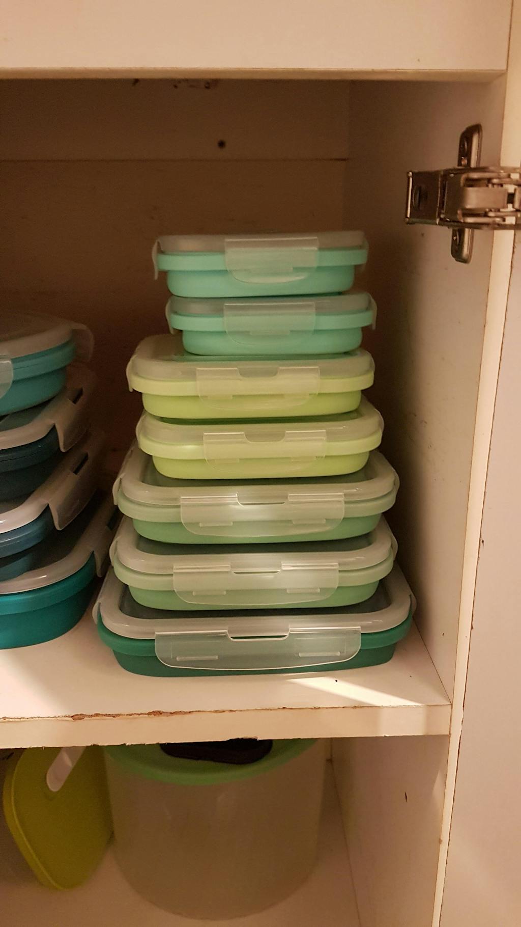 Square Set > 350, 540, 800 & 1200 ml - Flat Stacks Australia