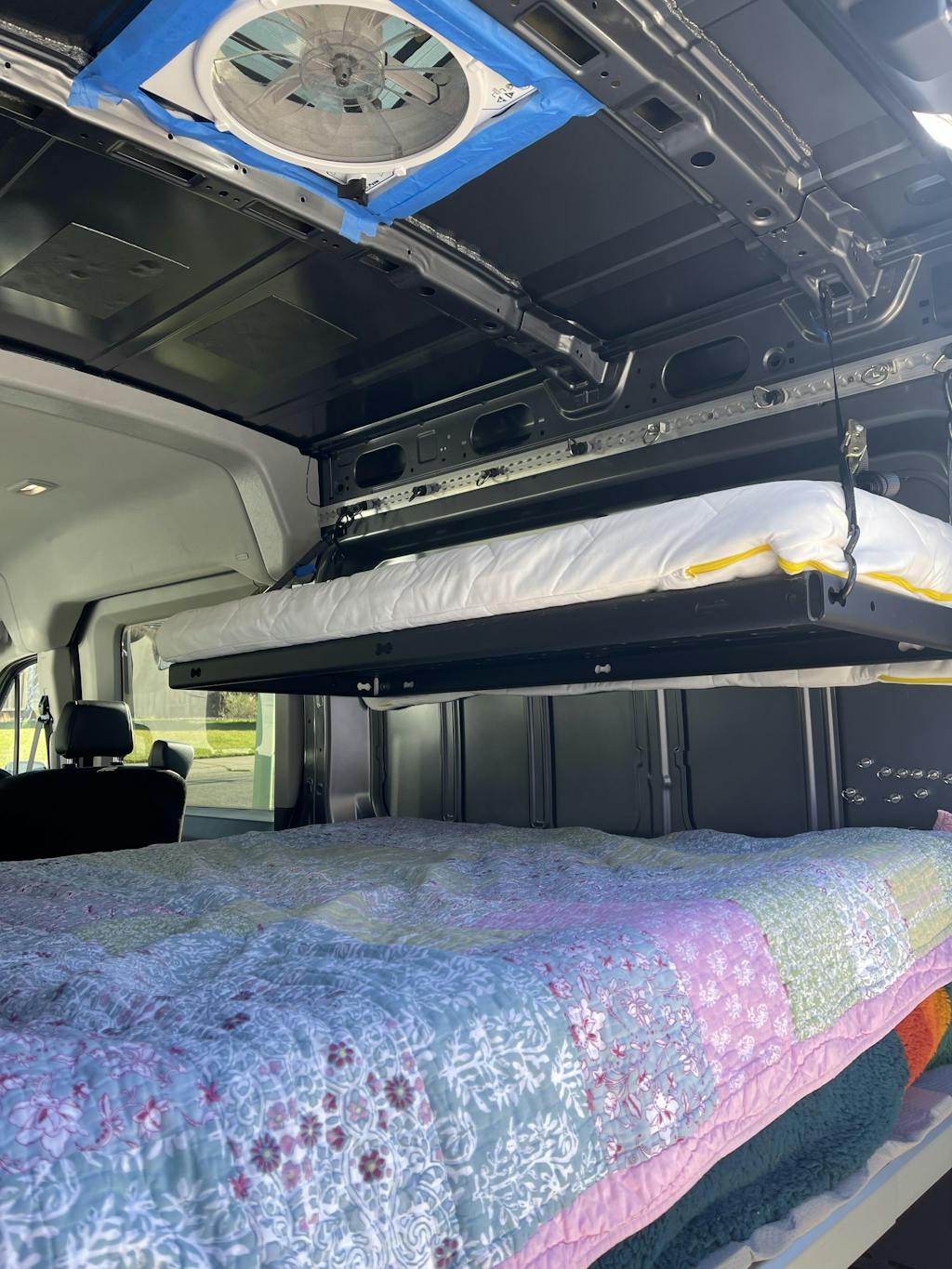 Van Hanging Solo Bed | Flatline Van Co.