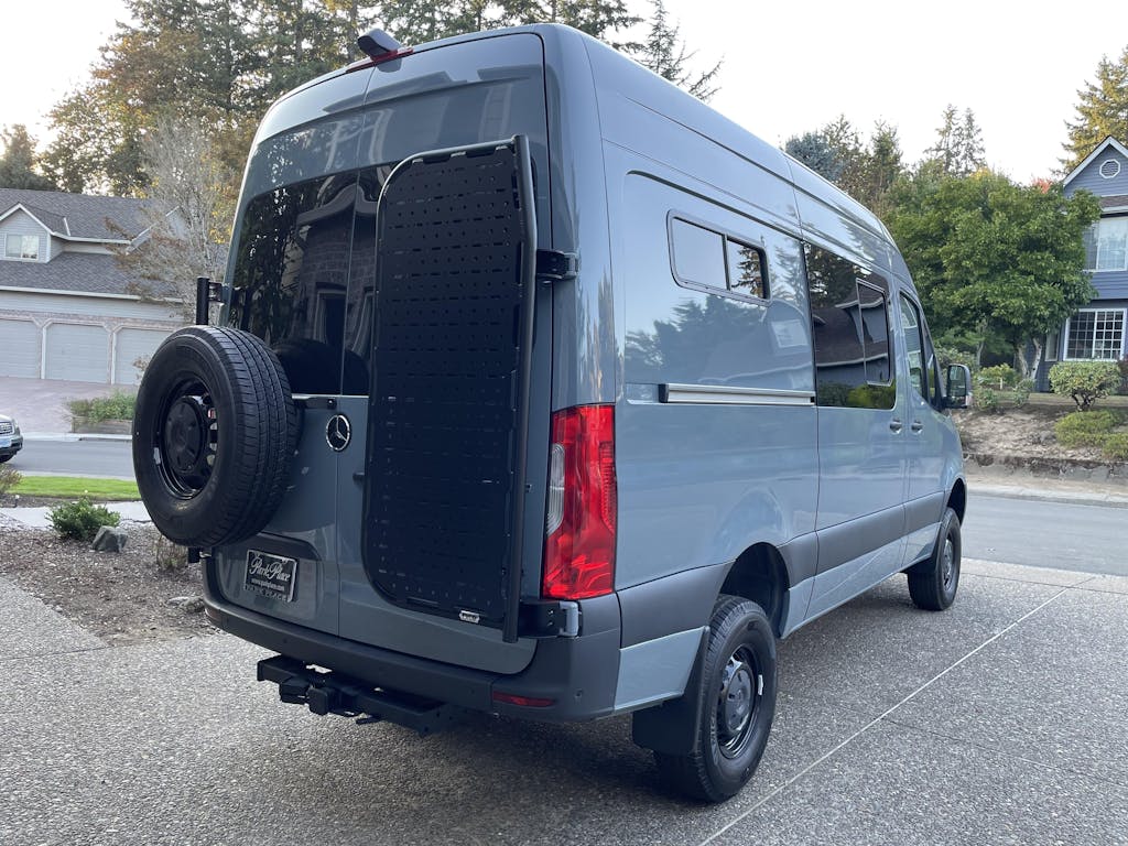 Sprinter Rear Tire Carrier - Flatline Van Co.