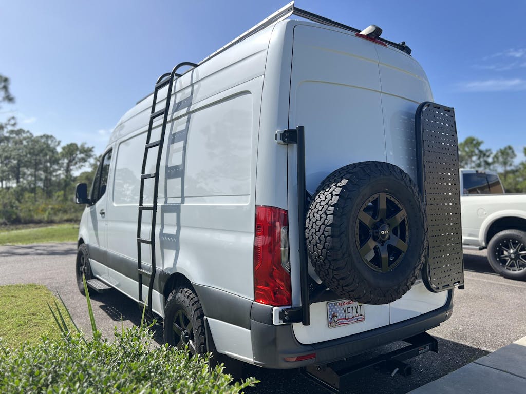 Sprinter Rear Tire Carrier - Flatline Van Co.