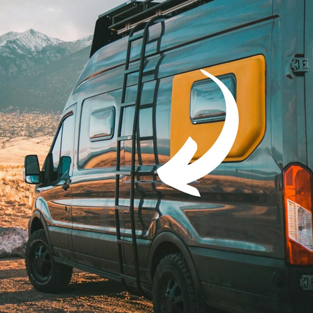 Transit Side Ladder - High Roof - Flatline Van Co.