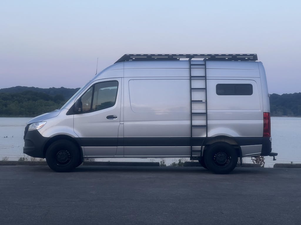 Sprinter 144" High Roof Standard Roof Rack | Flatline Van Co.