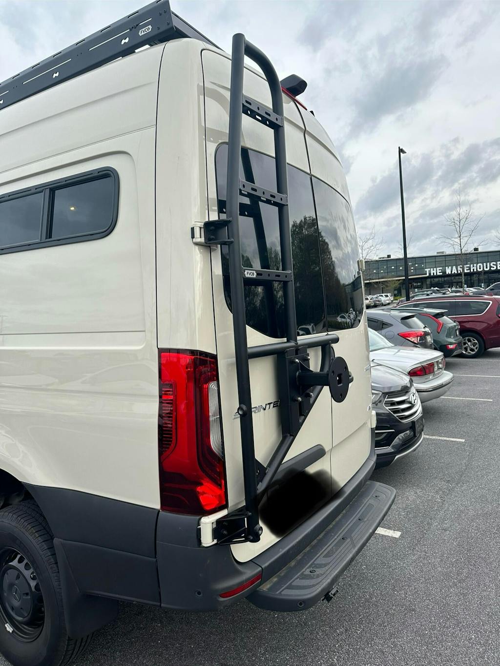 Sprinter Rear Ladder + Tire Carrier | Flatline Van Co.