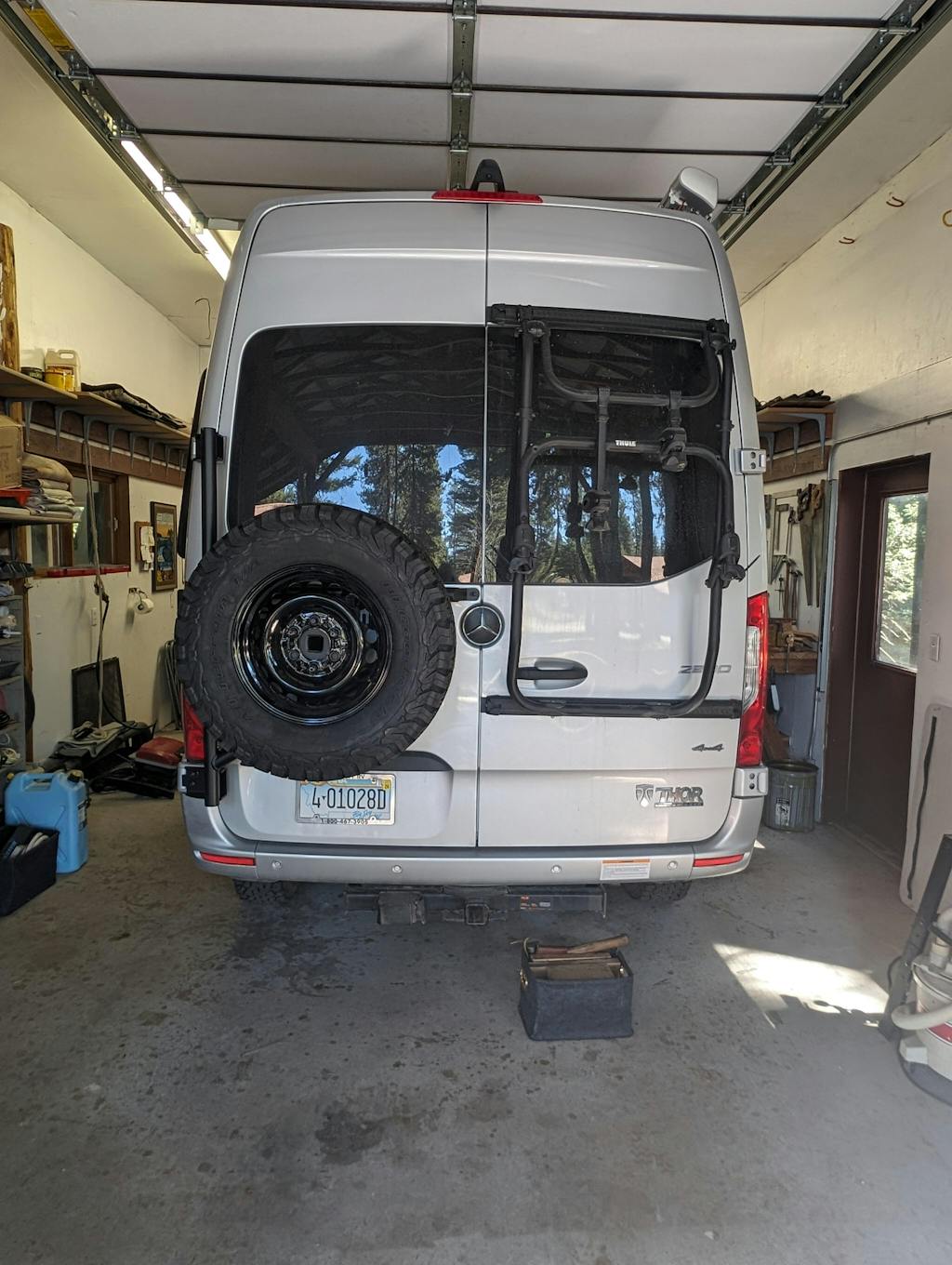 Sprinter Van Rear Tire Carrier | Flatline Van Co.