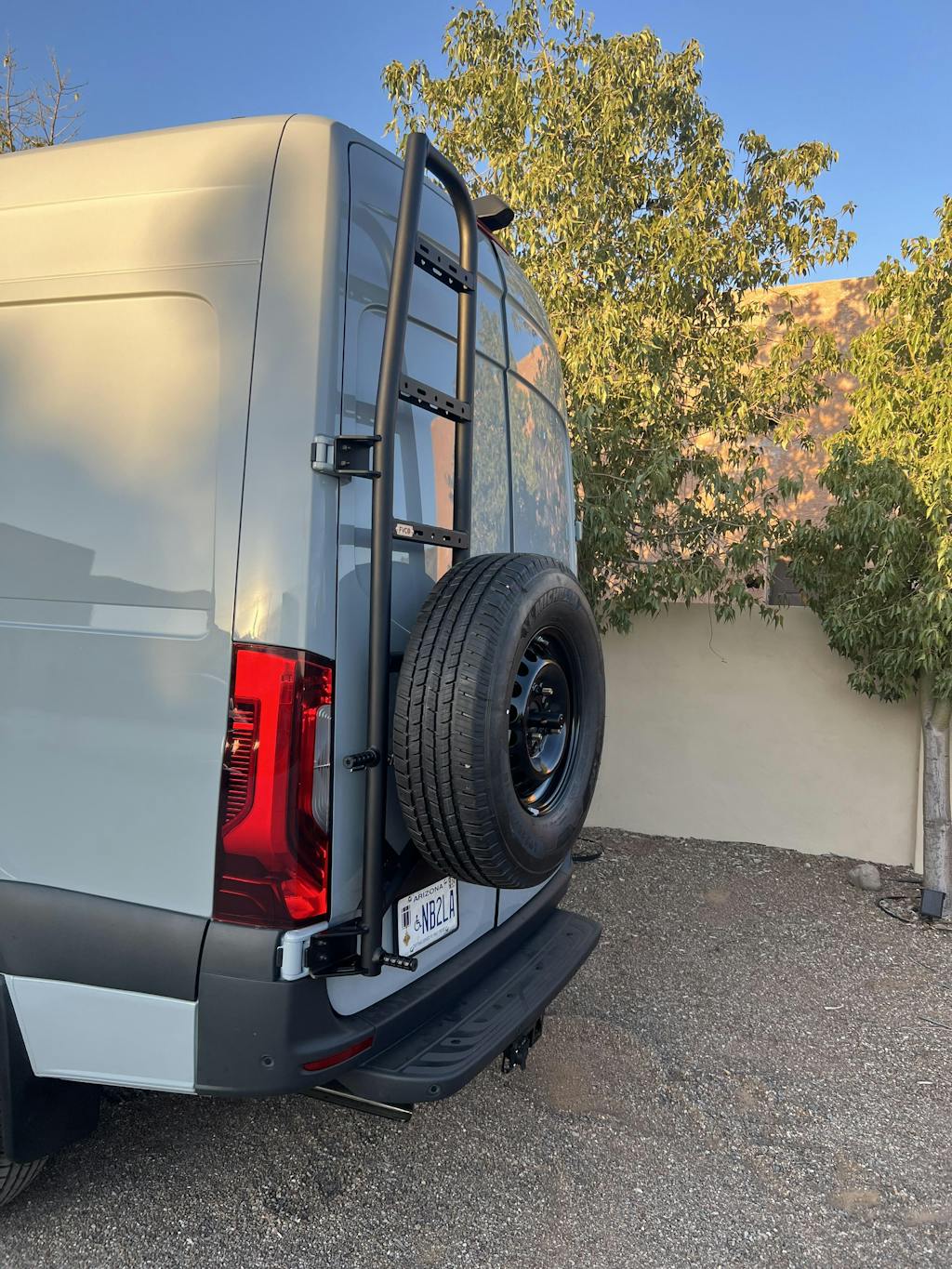 Sprinter Rear Ladder + Tire Carrier | Flatline Van Co.