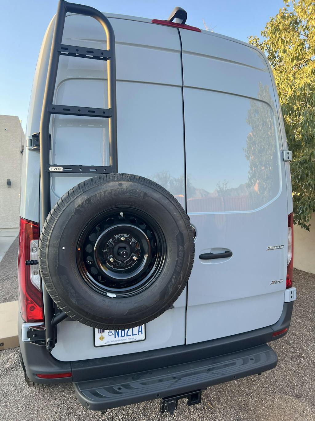 Sprinter Rear Ladder + Tire Carrier | Flatline Van Co.
