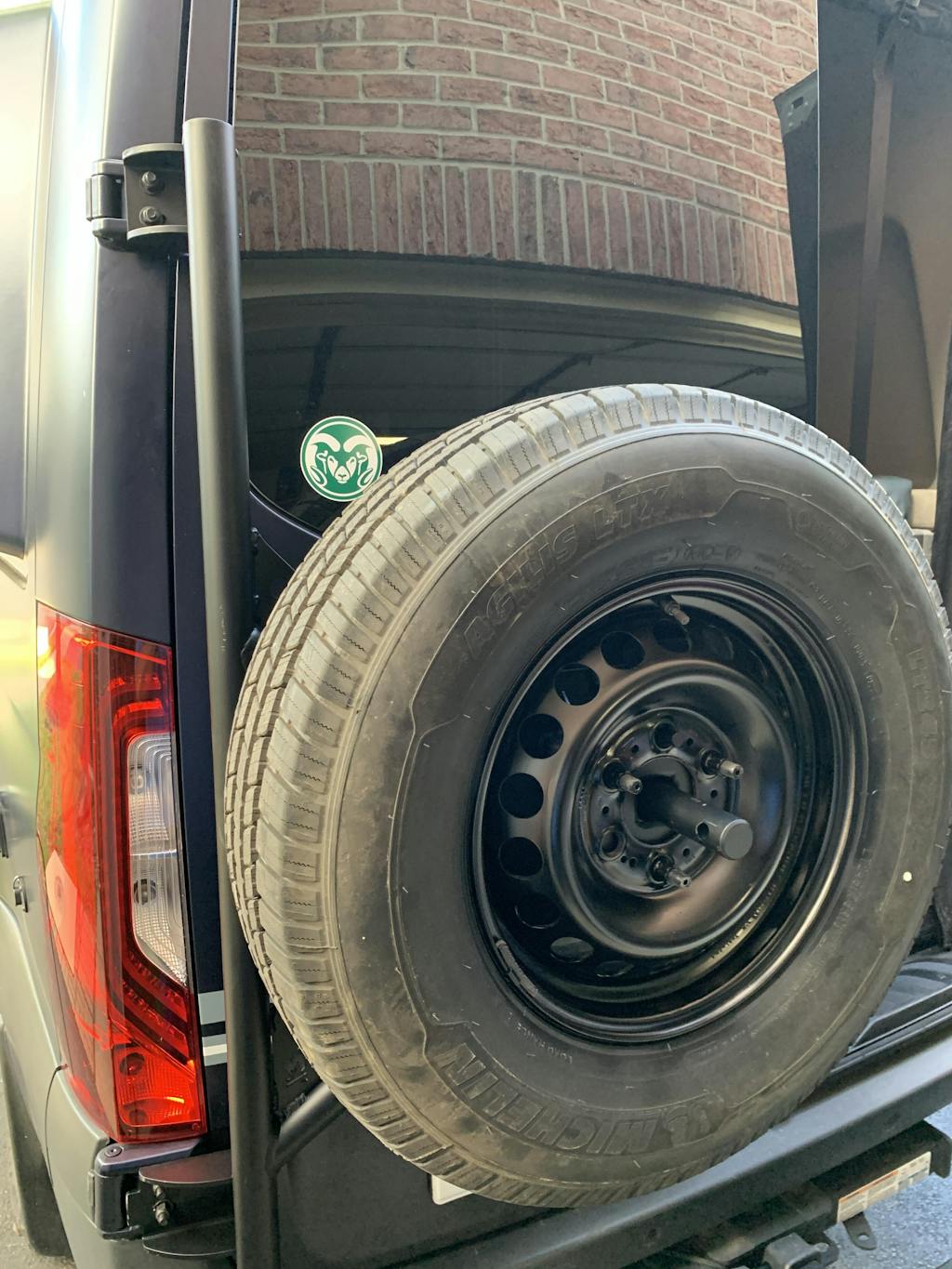 Sprinter Van Rear Tire Carrier | Flatline Van Co.