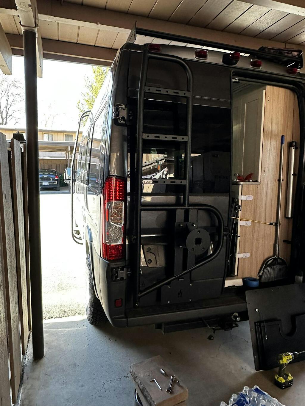 Promaster Rear Ladder and Tire Carrier | Flatline Van Co.