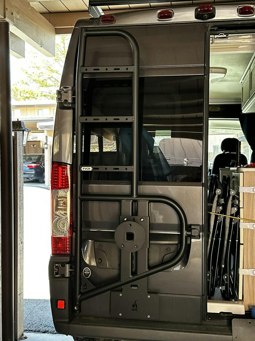 Promaster Rear Ladder and Tire Carrier | Flatline Van Co.