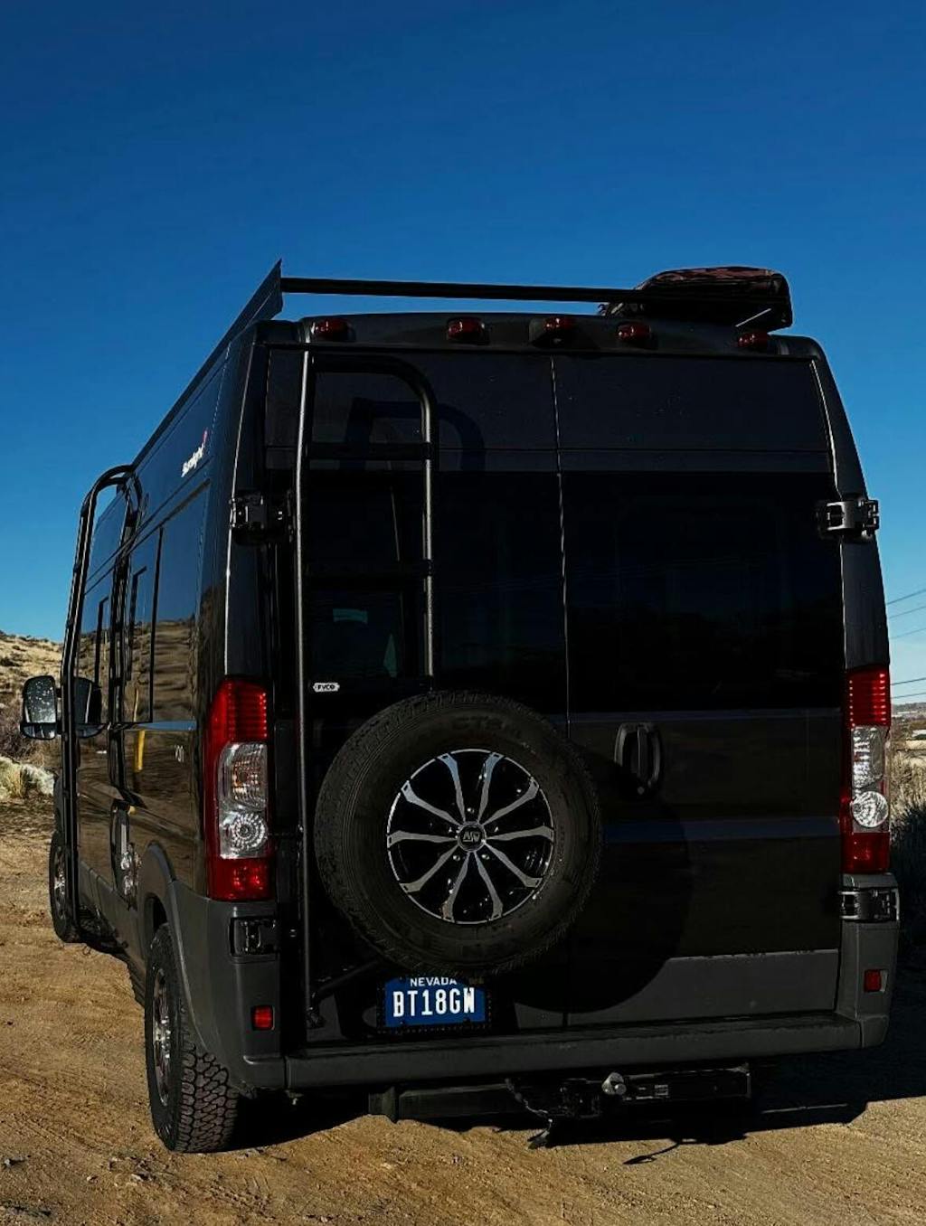 Promaster Rear Ladder and Tire Carrier | Flatline Van Co.