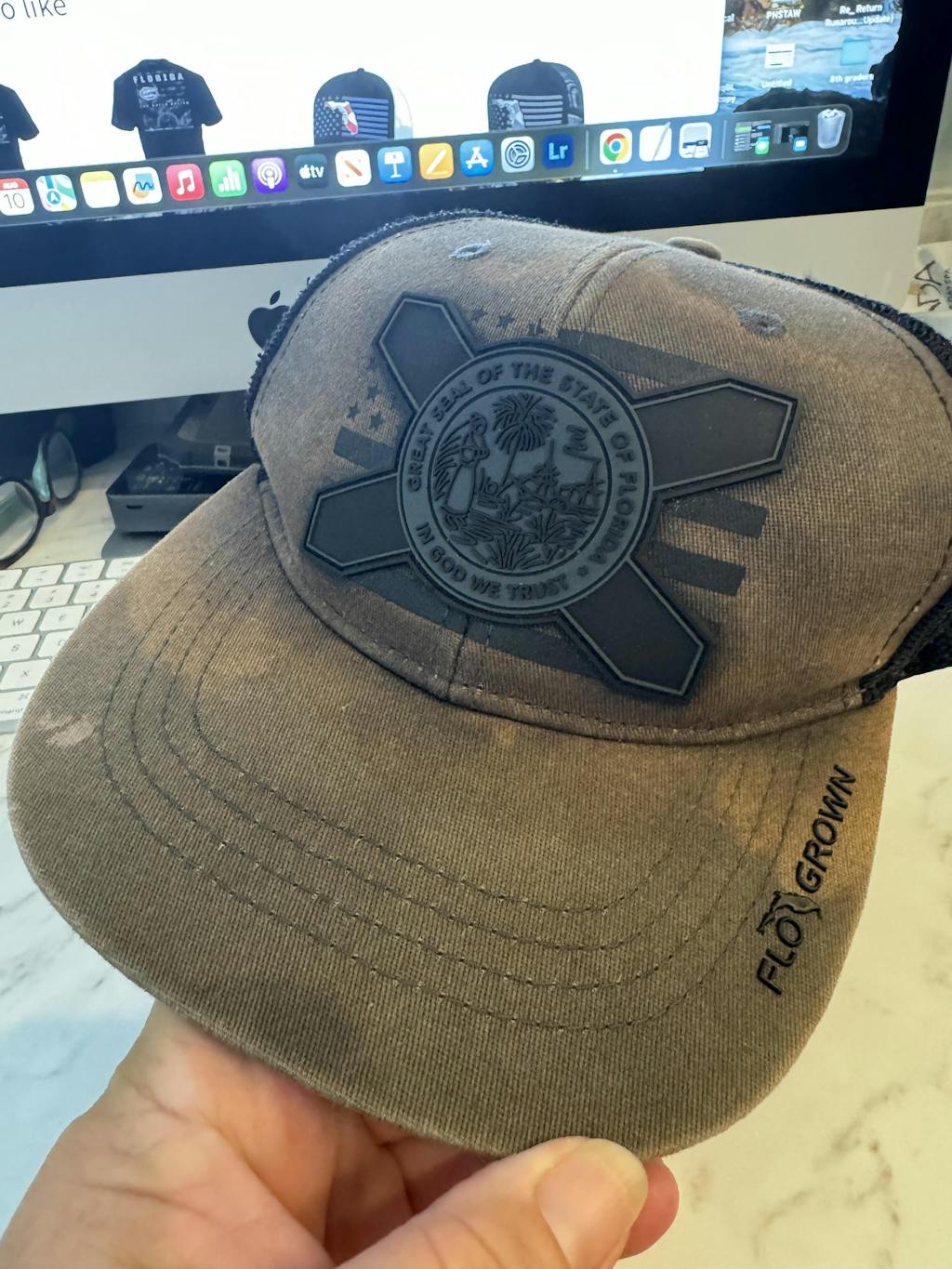 Fine Line Flags Gray Hat – FloGrown