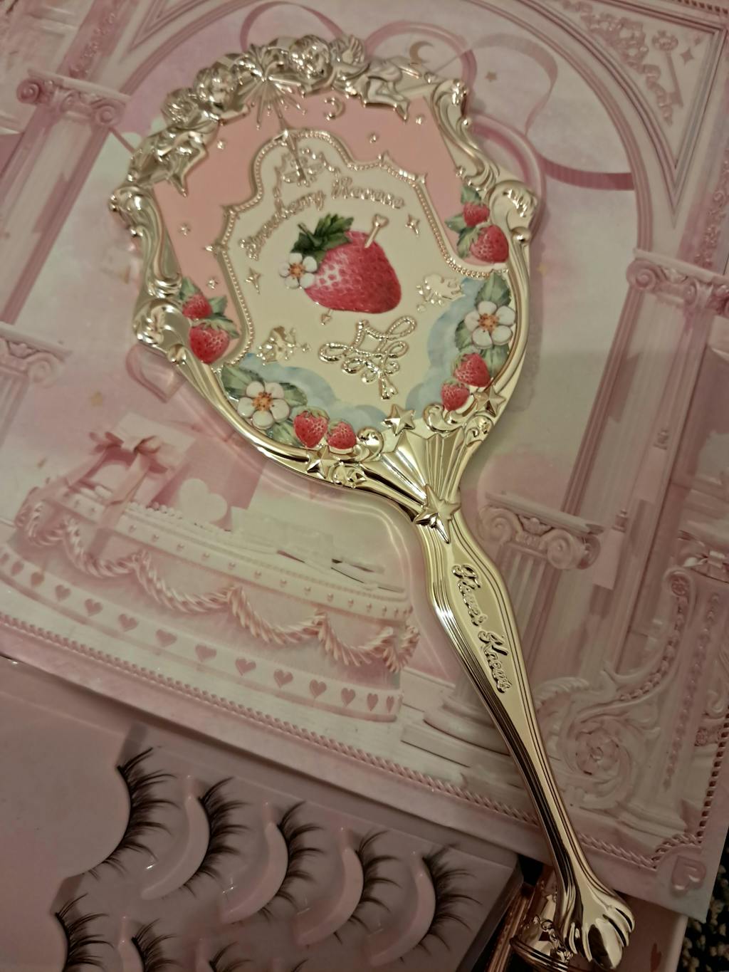 Strawberry Rococo Hand Mirror – Flower Knows