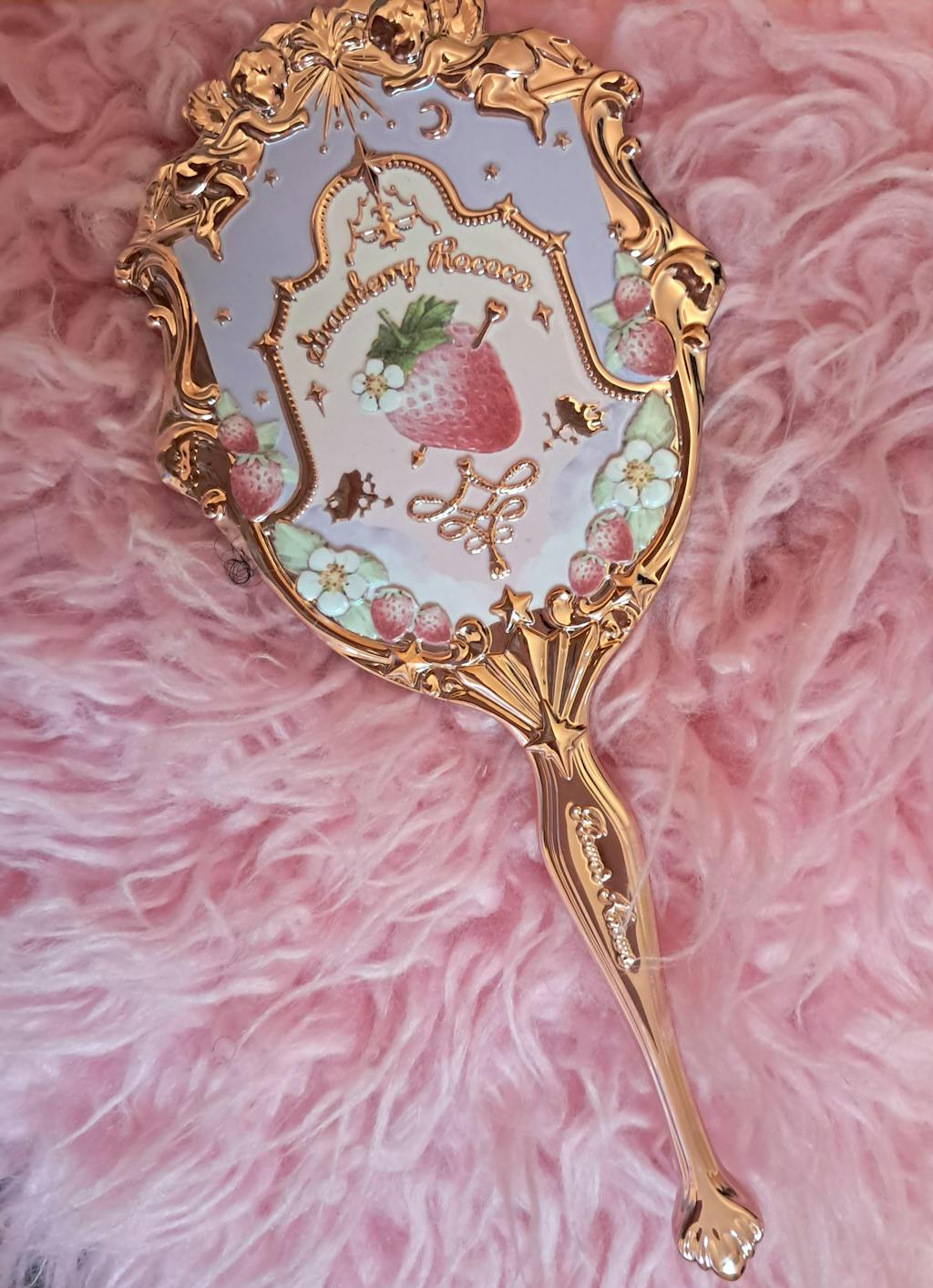 Violet Strawberry Rococo Hand Mirror – Flower Knows
