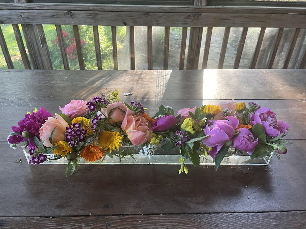 Rectangular Acrylic Floral Tray Runner| Foam Free Floristry – Flower ...