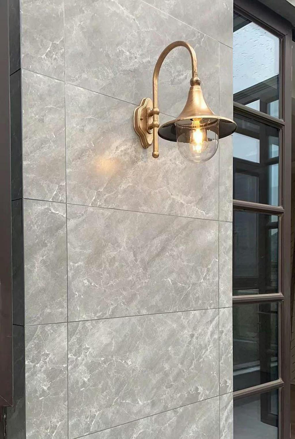 Waterproof Vintage Farmhouse Horn Shape Outdoor LED Wall lamp Wall ...