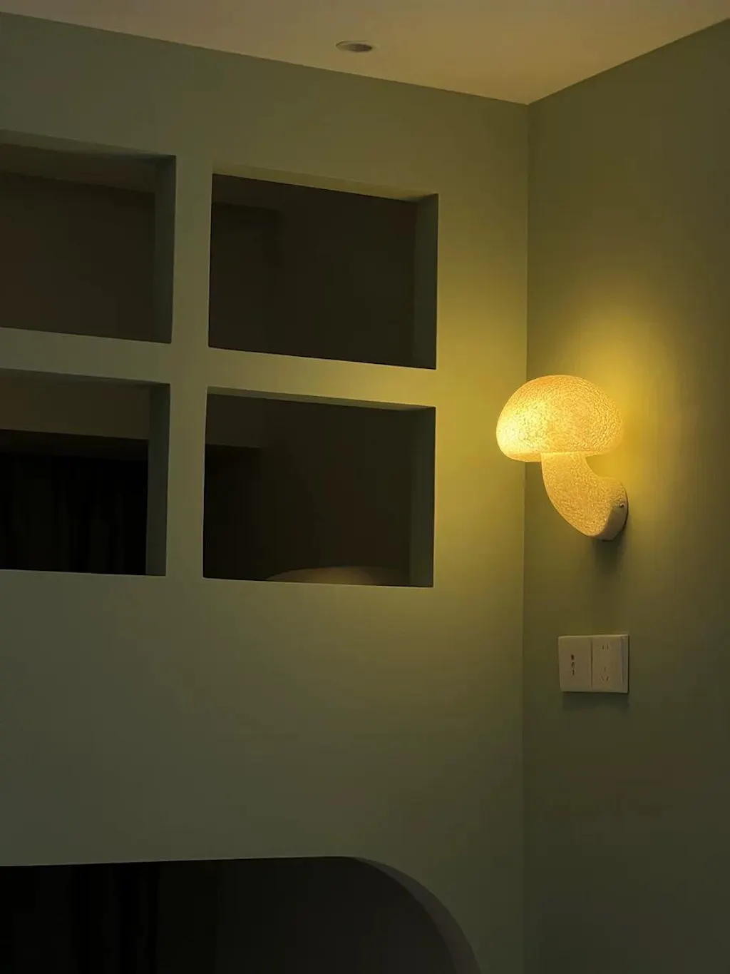 Modern Minimalist Creamy Style Mushrooms LED Wall Wall Sconce Lights ...