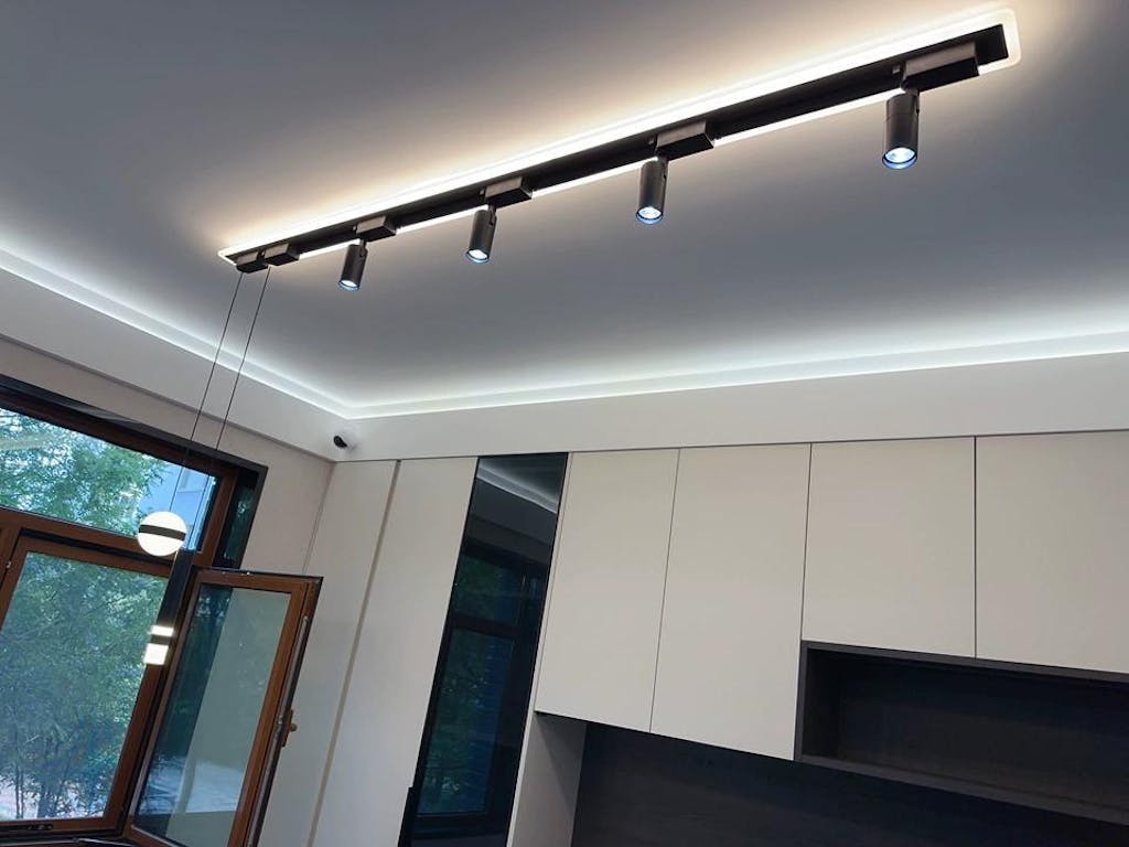 Modern Minimalist DIY Long Strip Track Light Spotlight LED Ceiling ...