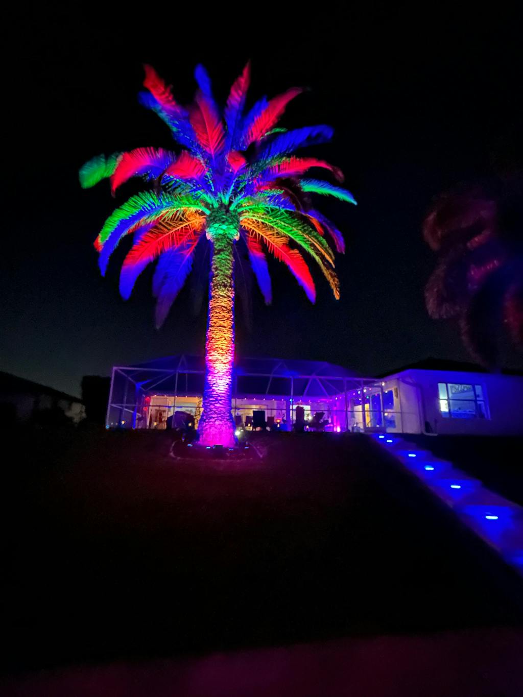 Outdoor Modern Waterproof RGB Rainbow LED Spot Light Landscape Tree ...