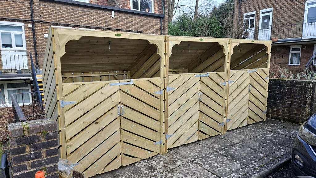 Commercial Wheelie Bin Stores for 1100L Bins | UK Made Bin Storage