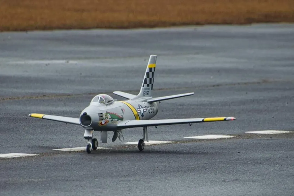 F-86 Sabre EDF Jet 80mm | PNP RC Airplane for Aerial Thrills – FMS Model