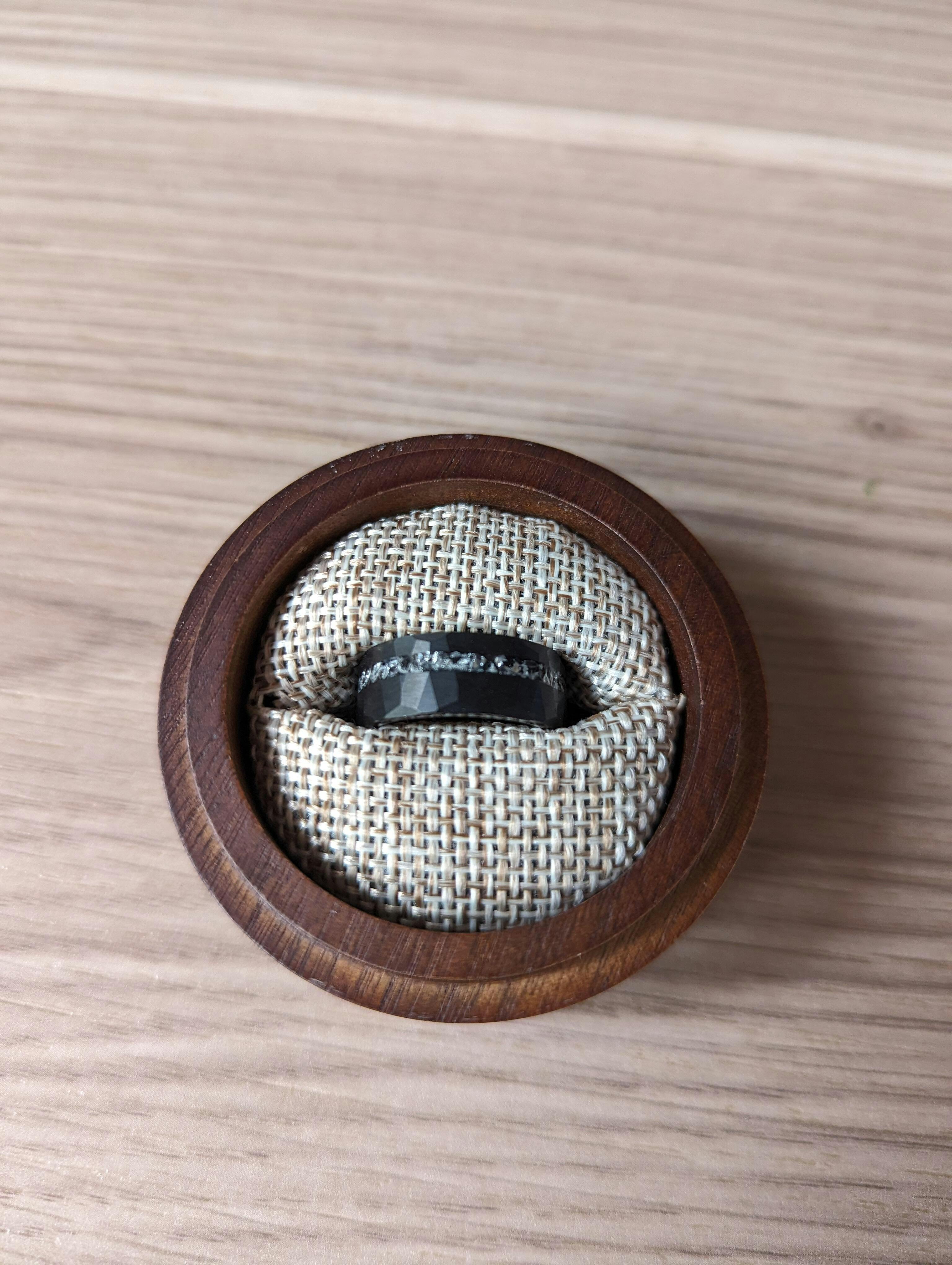 The Shuttle | Tungsten Meteorite Wedding Band | Forge & Lumber – Forge ...