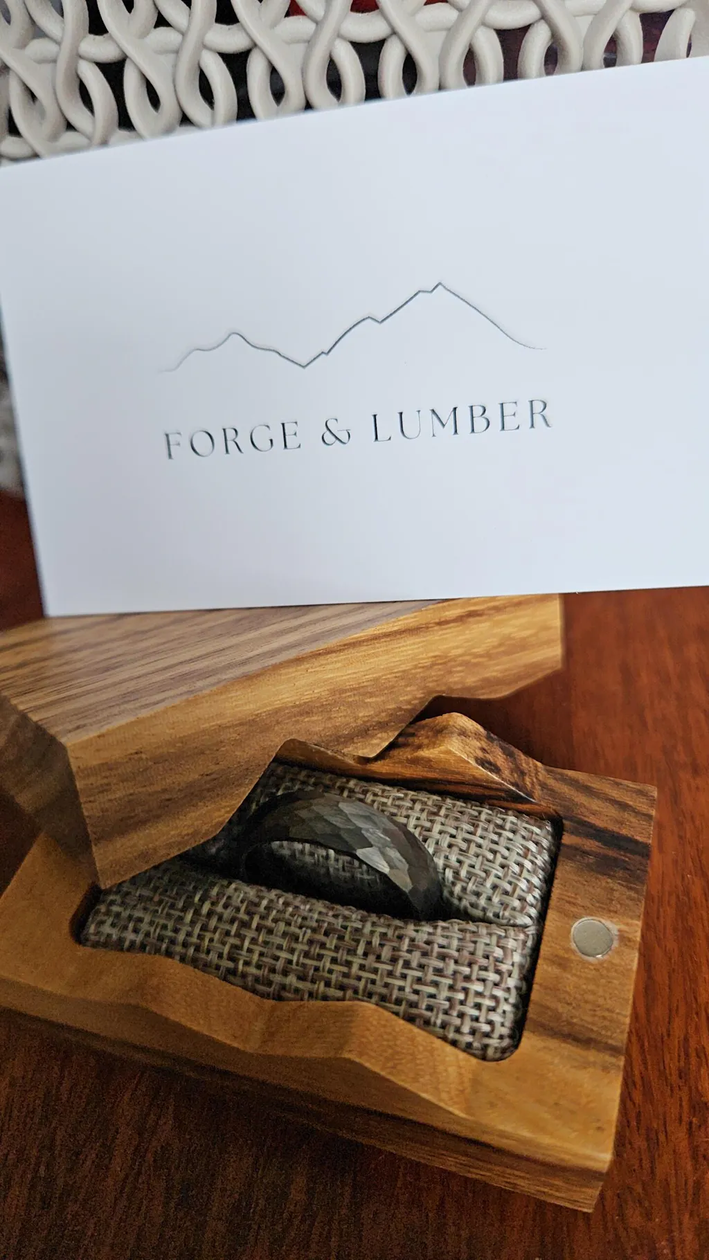 The Anvil | Grey Tungsten Wedding Band | Forge & Lumber – Forge and lumber