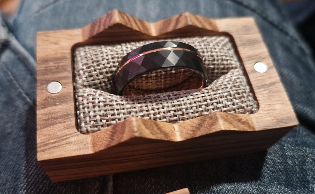 The Foundry | Black Gold Tungsten Wedding Band | Forge & Lumber – Forge ...