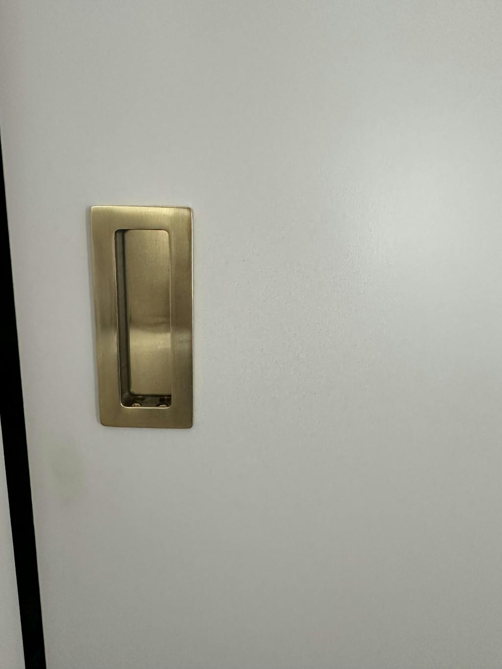 Modern Rectangular Flush Solid Recess Door Pull in French Brass – Forge ...