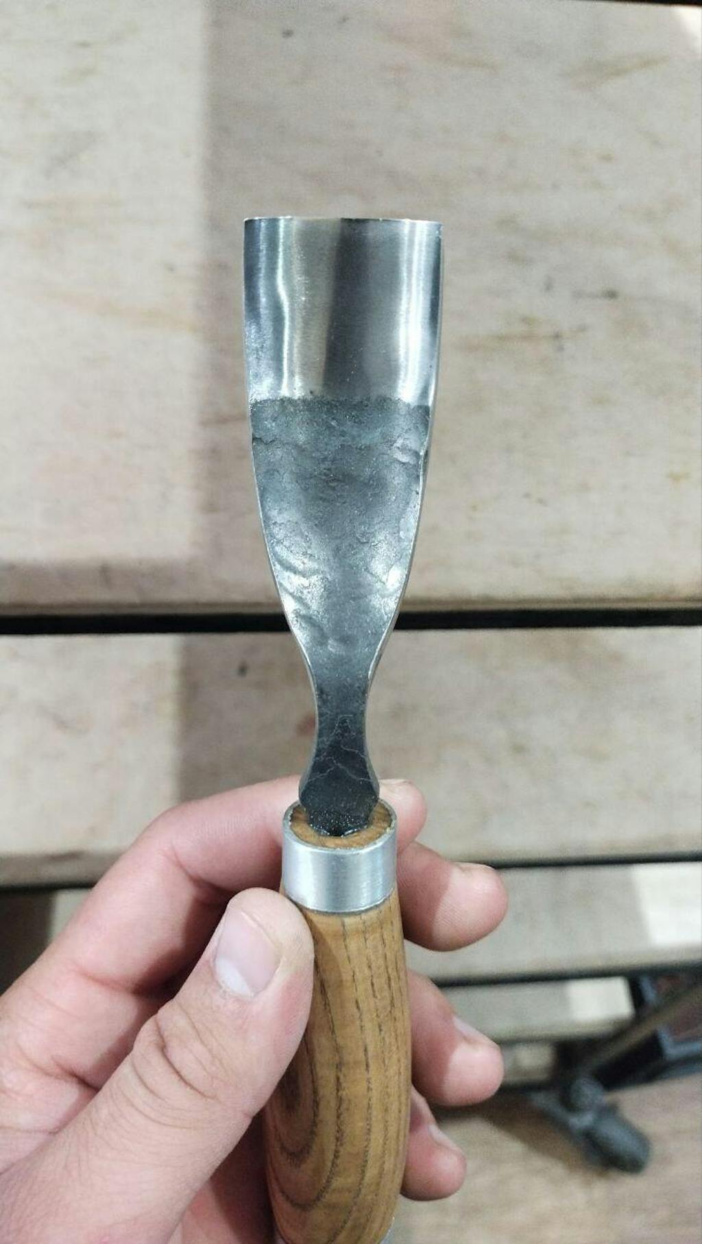 Long Bent (Curved) Gouge, 10 - 45 mm (0.4 - 1.8 inches) - Sharky Forged ...