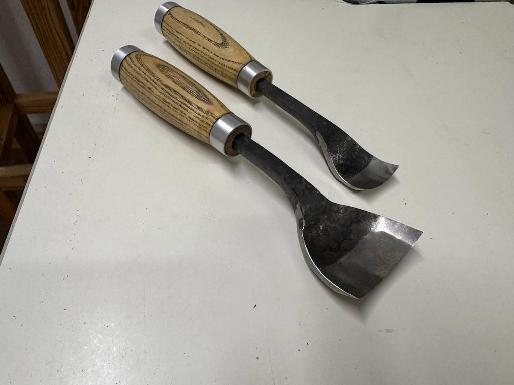 Long Bent (Curved) Gouge, 10 - 45 mm (0.4 - 1.8 inches) - Sharky Forged ...