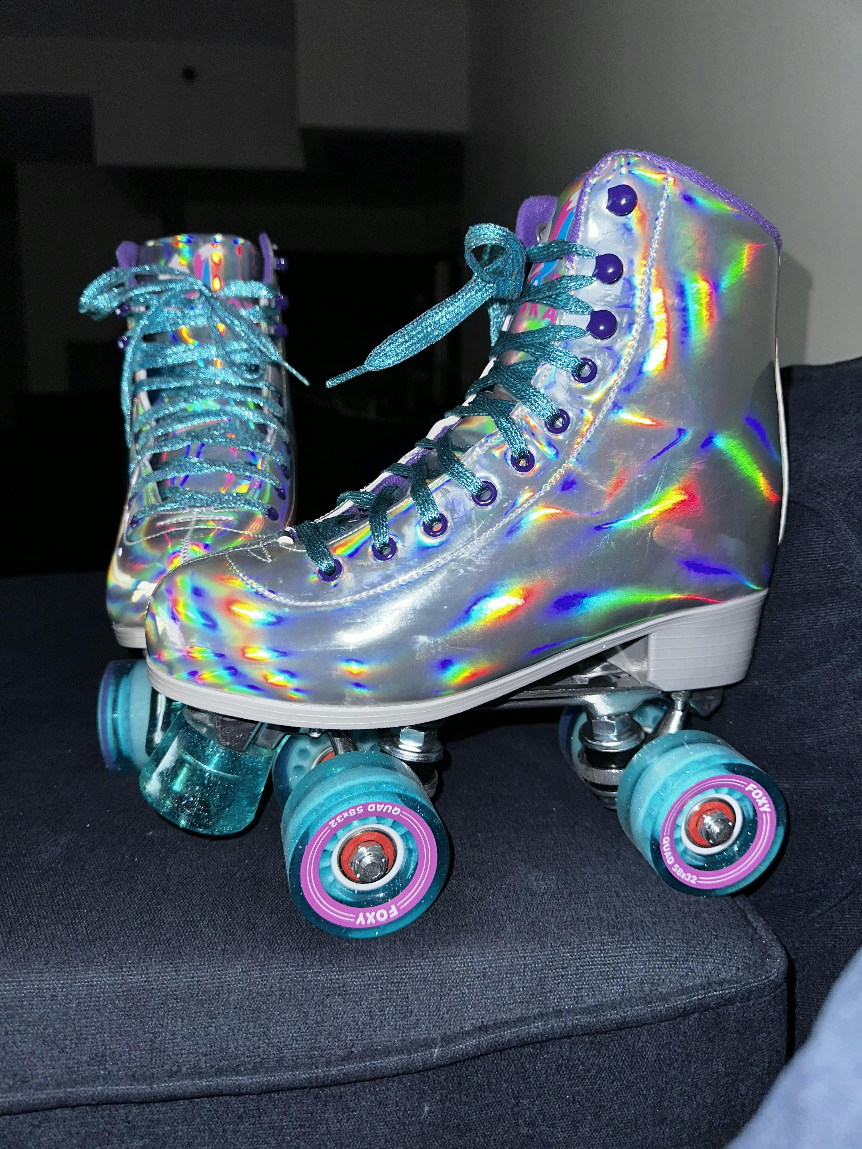 FoxySkates Dazzling Disco Ball Premium Women's Roller Skates ...