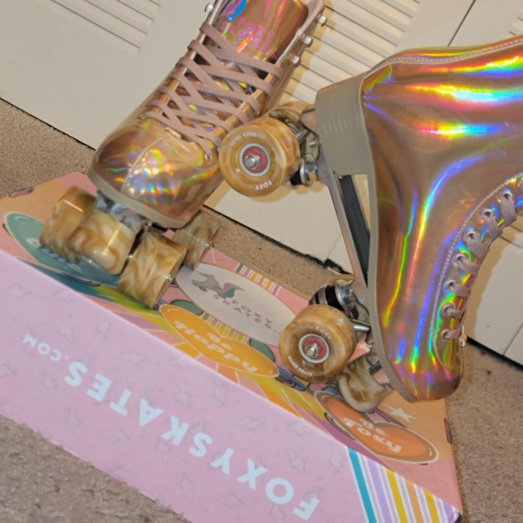 FoxySaktes Dazzling Groovy Rose Gold Premium Women's Roller Skates ...