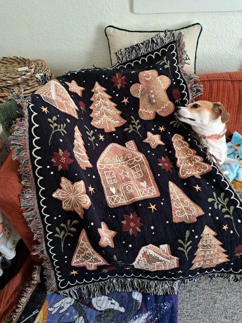 Gingerbread Throw Blanket - Frankie Print Co