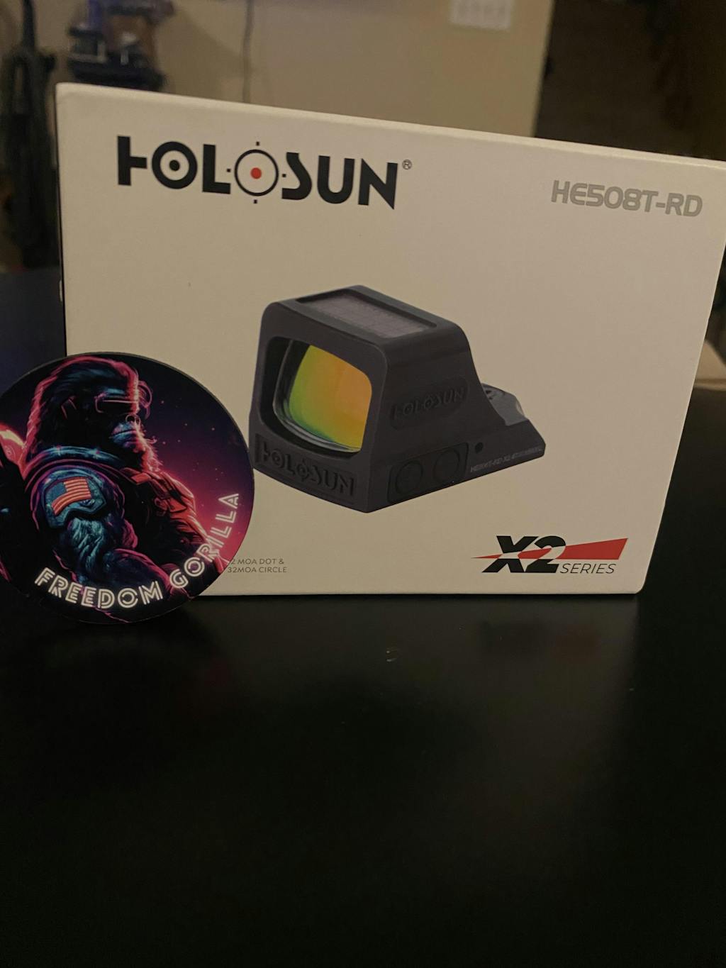 Holosun 508T X2 Red Dot, 32 MOA Ring & 2 MOA Dot, Side Battery, Solar ...