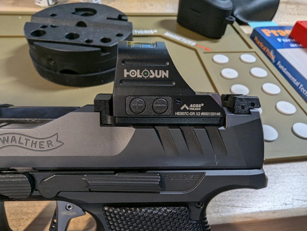 Holosun 507C X2 Green Dot ACSS Vulcan Reticle, RMR Footprint, Solar Fa ...