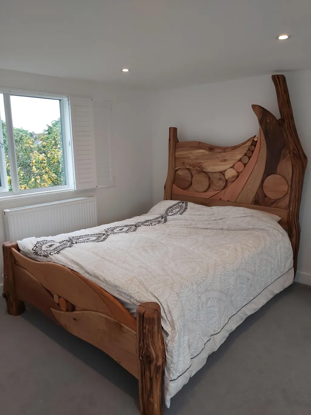 Constellations Bed — Driftwood & Welsh Hardwood, Handmade in Wales