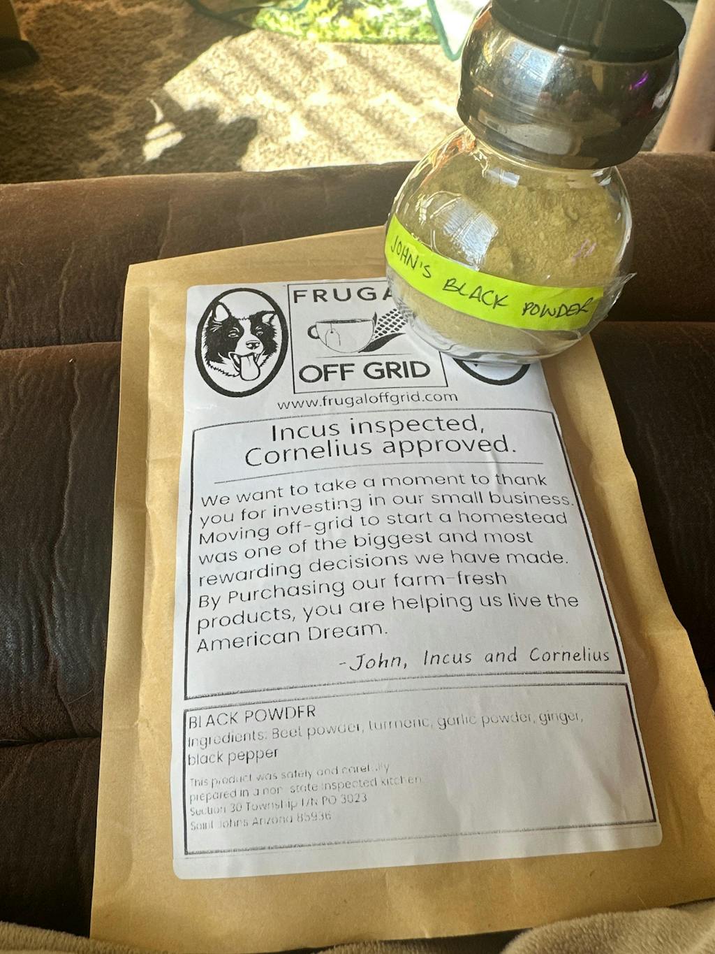 BLACK POWDER TONIC – Frugal Off Grid