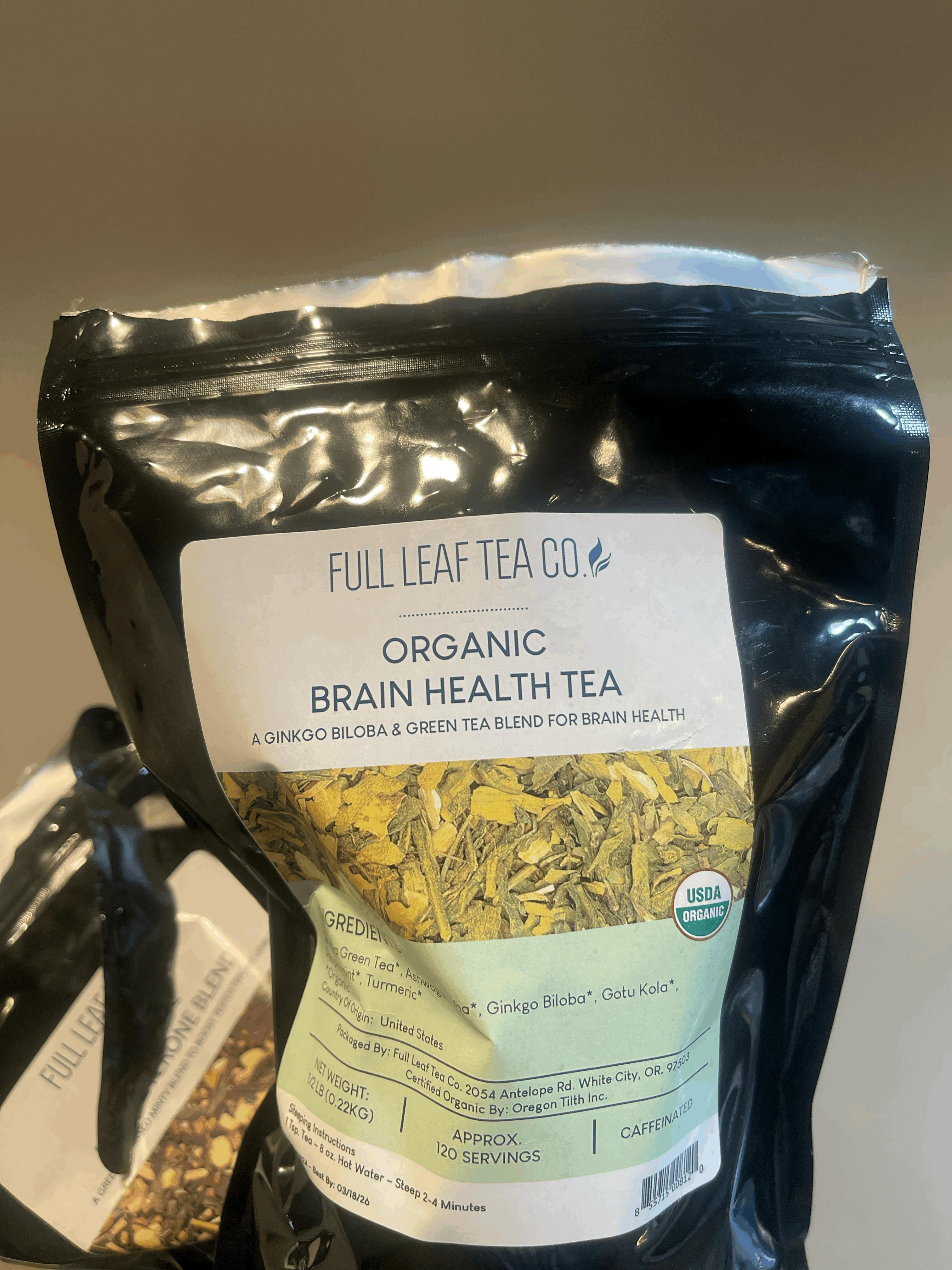 Organic Brain Health Tea - Loose Leaf, Herbal – Full Leaf Tea Company
