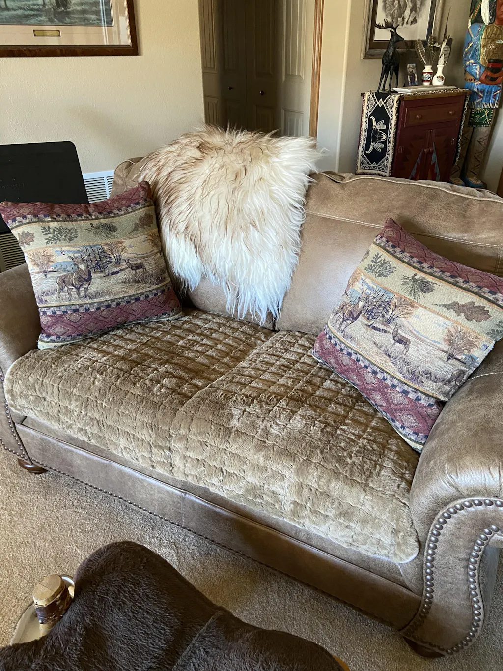 Biscuit Plush Soft Non-Slip Couch Cover - FunnyFuzzy
