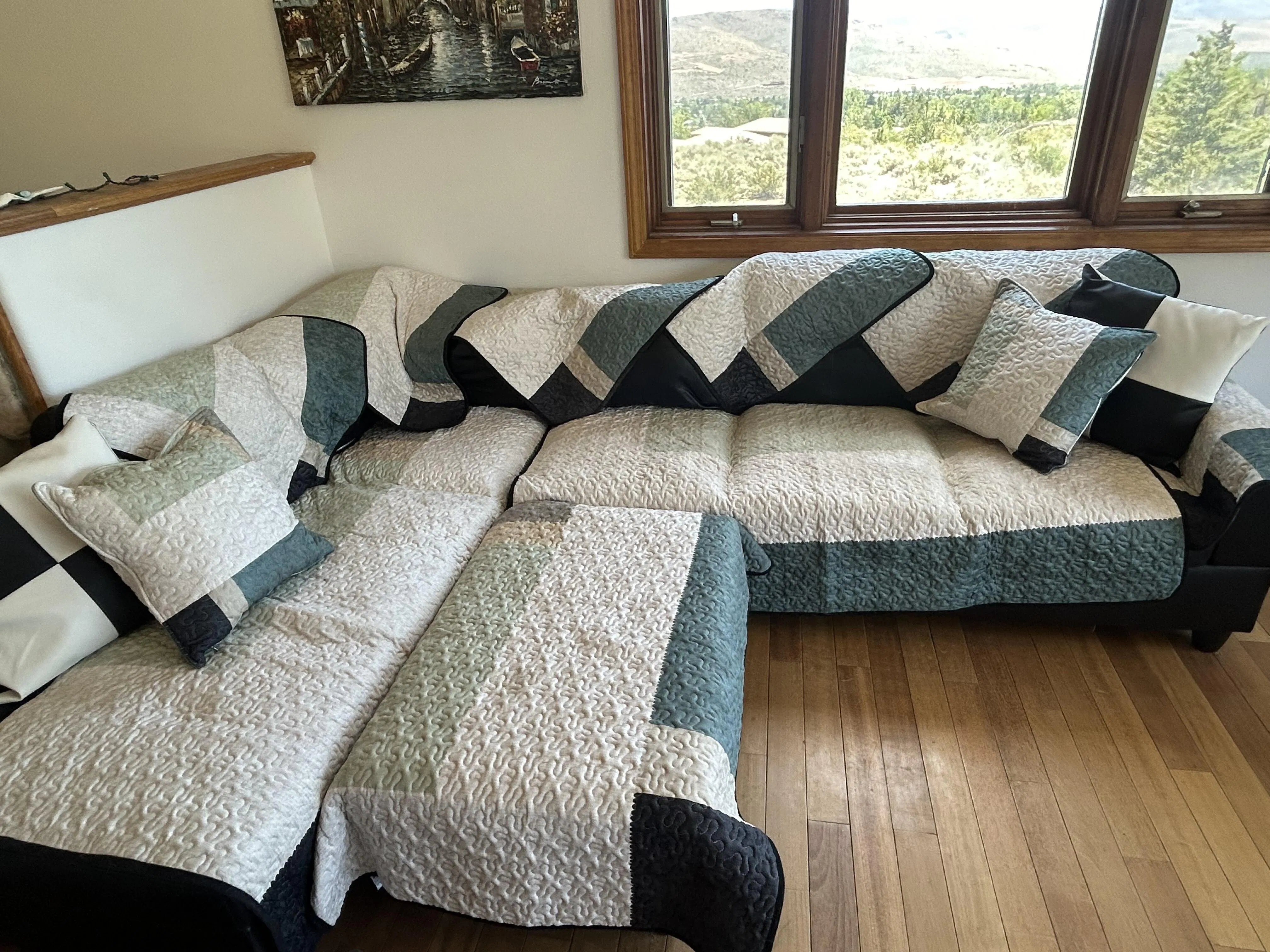Light Luxury Cotton Sofa Cover Anti-Scratch Furniture Protective Couch ...