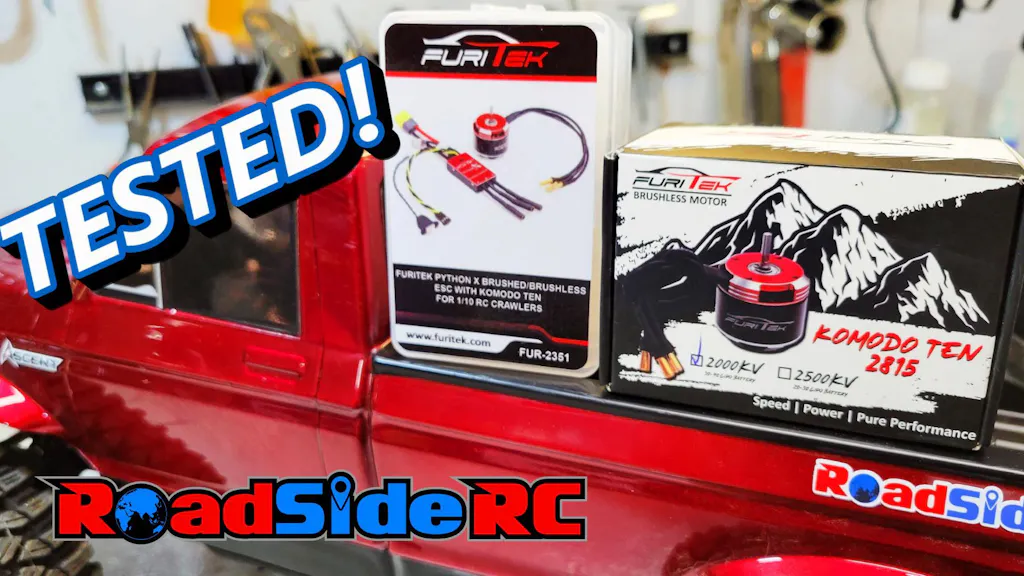 FURITEK PYTHON X BRUSHED/BRUSHLESS ESC WITH KOMODO TEN FOR 1/10 RC CRA ...