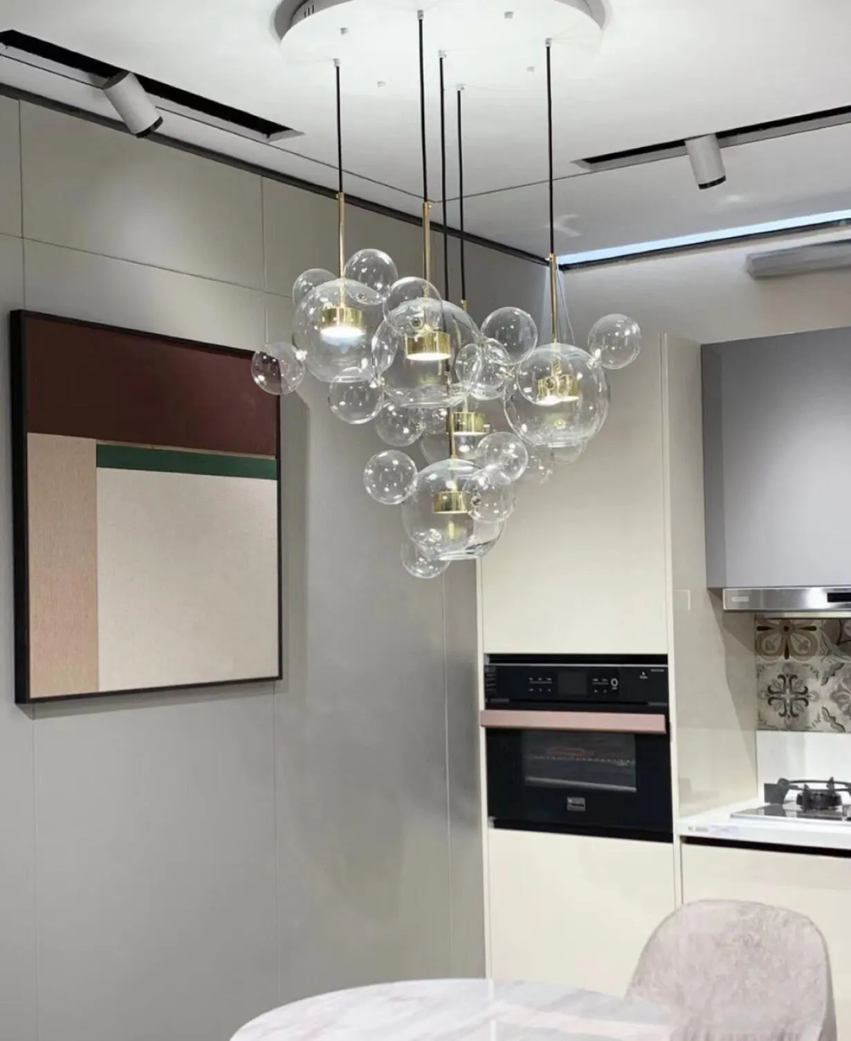 Modern Bubbles Glass LED Chandelier – GabyBerg Design
