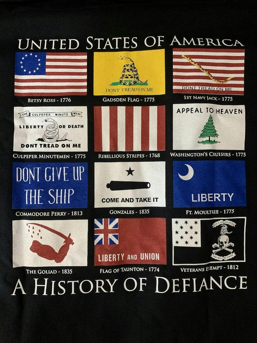 History of Defiance T-Shirt - Black — Gadsden and Culpeper